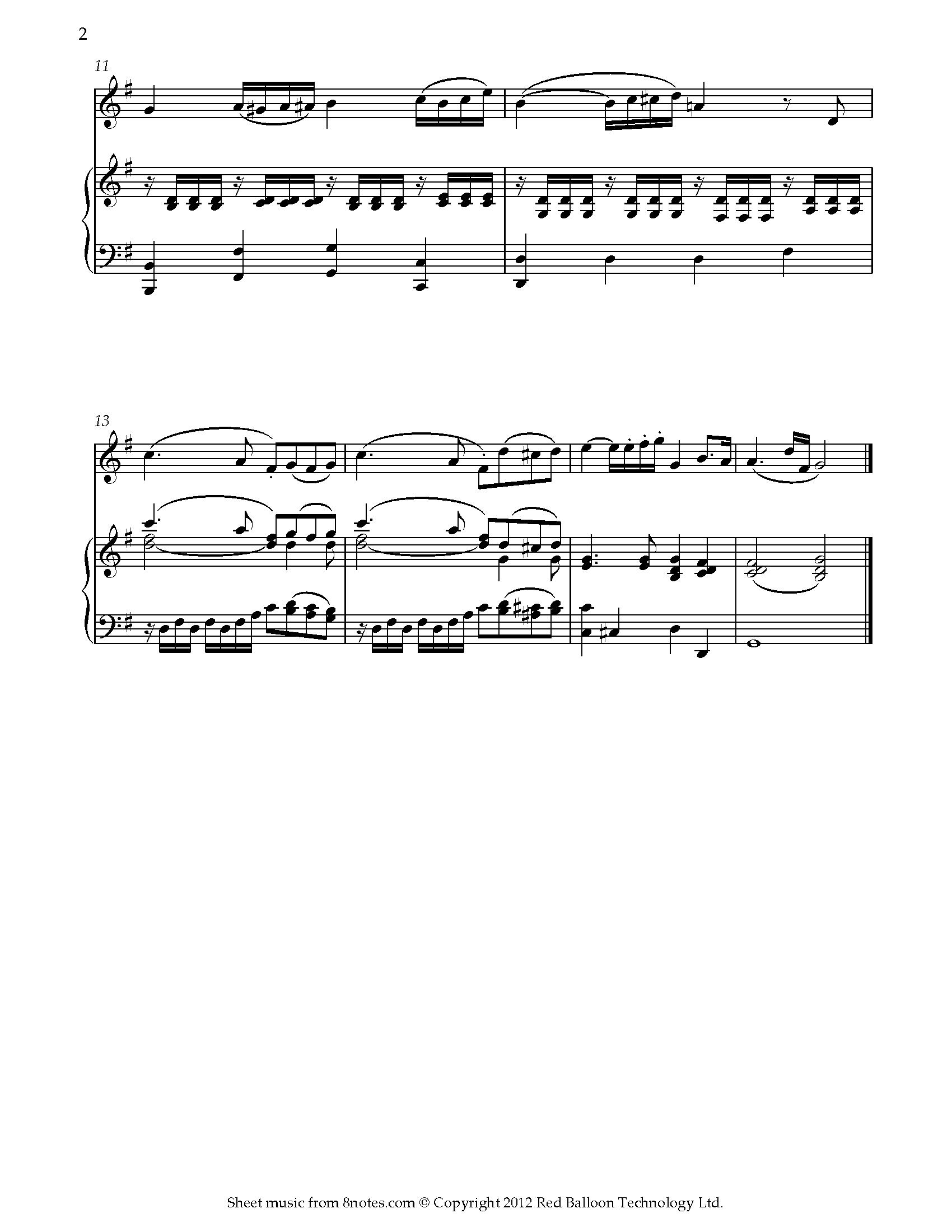 Beethoven - Theme from Romance for Violin and Orchestra Op. 50 Sheet ...