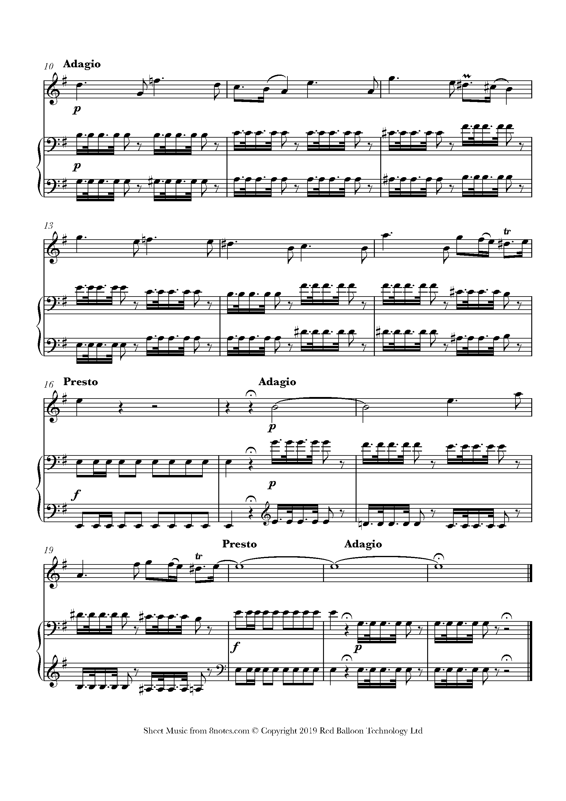 Vivaldi - The Four Seasons Summer, 2nd Movement Theme Sheet music for ...