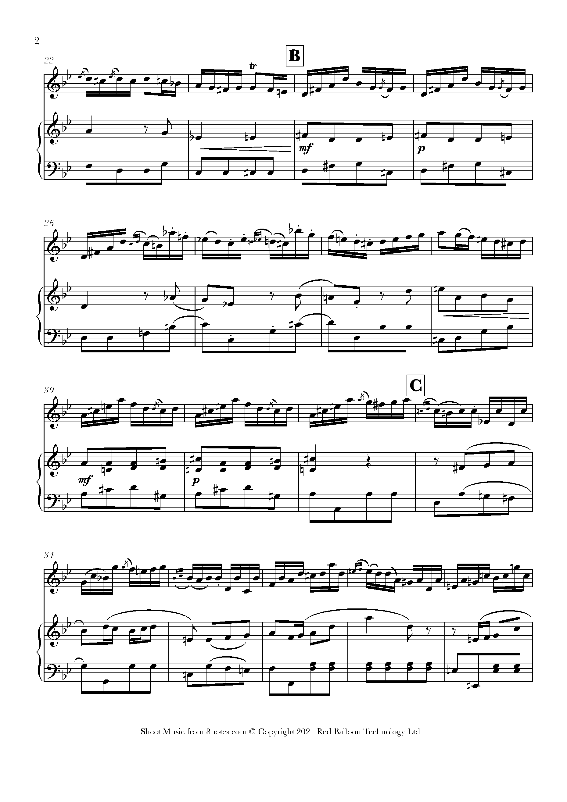 Tartini - The Devil's Trill Sonata 2. Allegro Sheet music for Violin ...