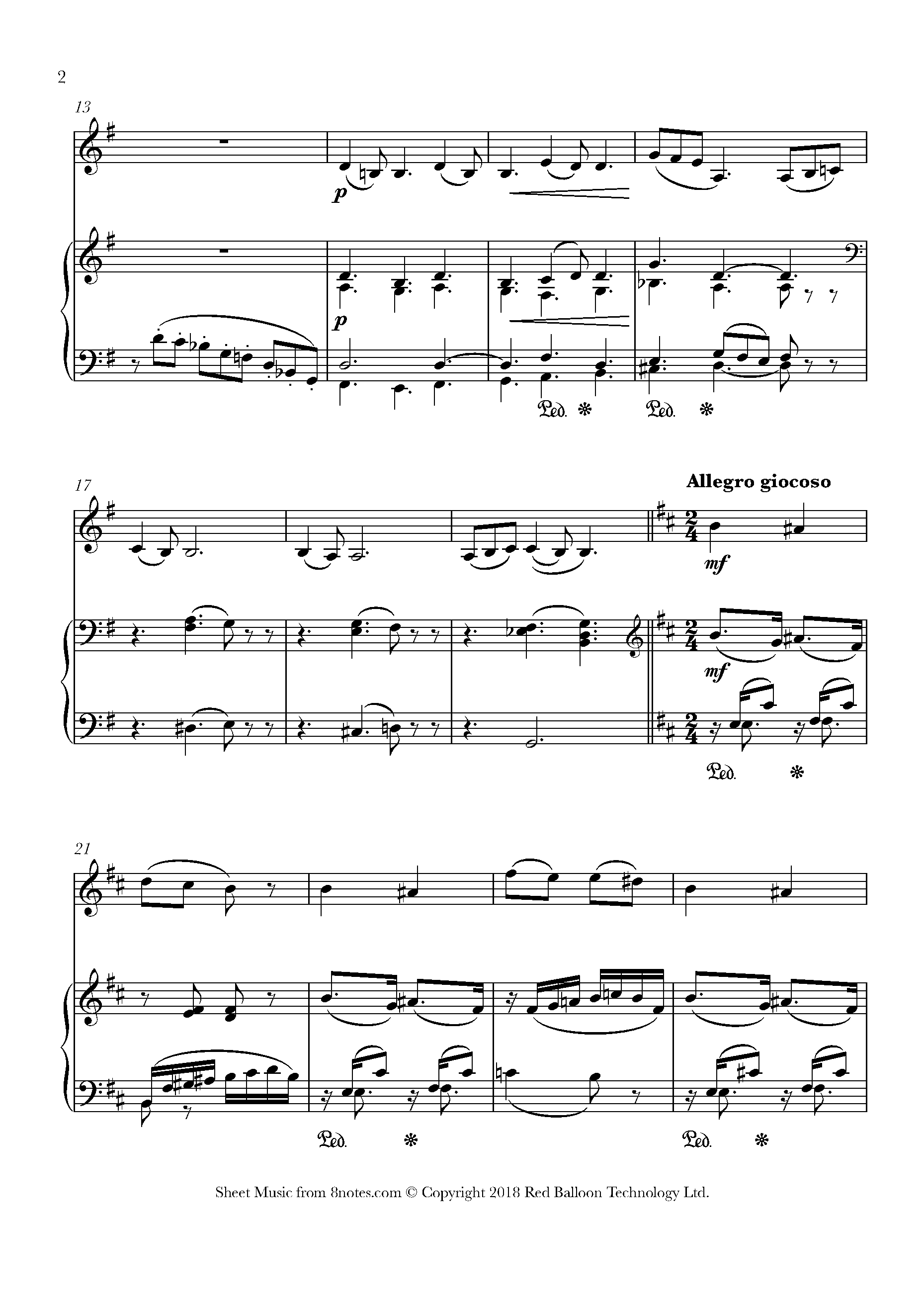 Tchaikovsky - May from The Seasons Op.37a Sheet music for Violin ...