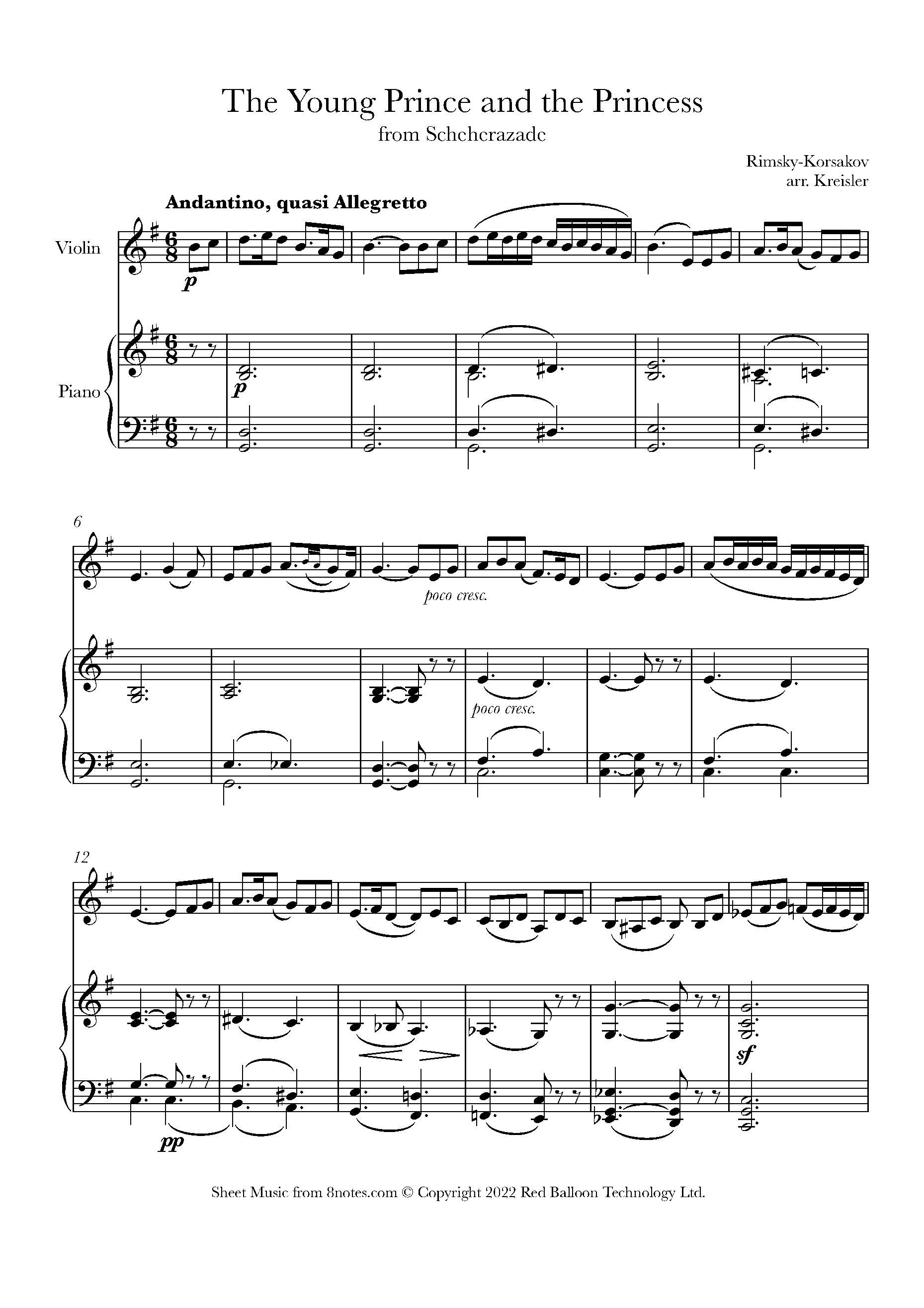 Rimsky-Korsakov - The Young Prince and the Young Princess (Sheherazade ...