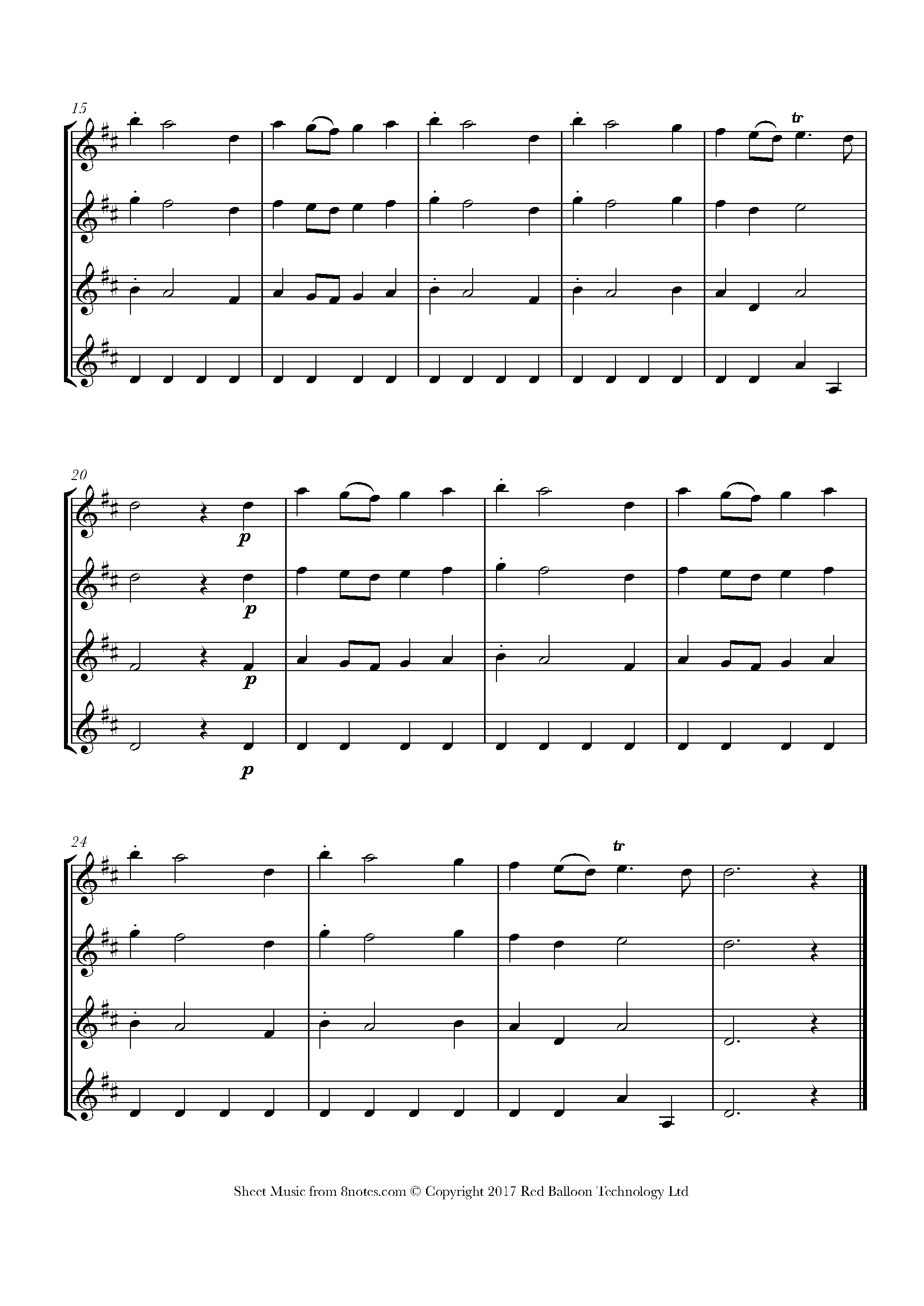 Vivaldi - Spring from the Four Seasons Sheet music for Violin Quartet ...
