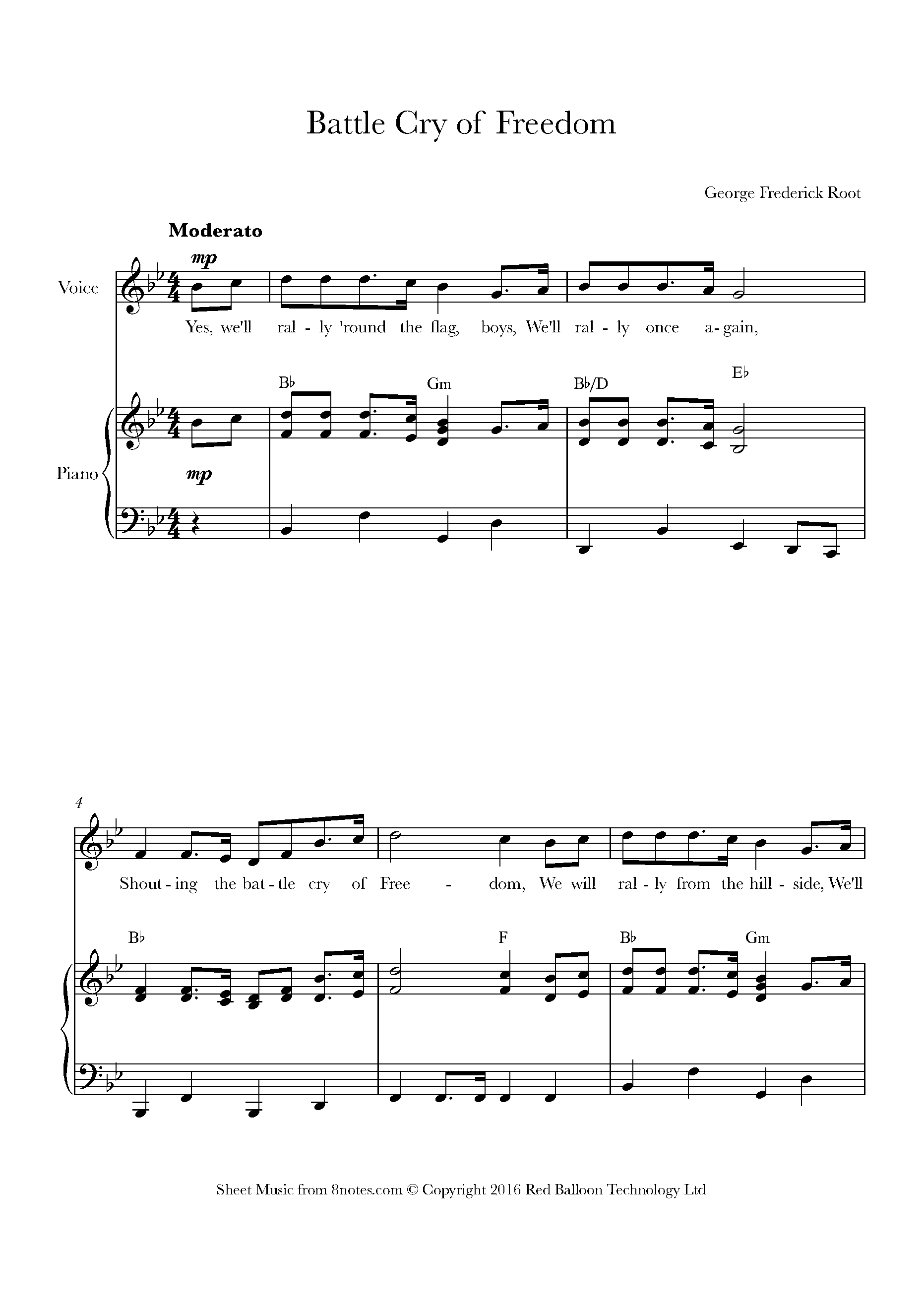 George Frederick Root - Battle Cry of Freedom (Rally Round The Flag ...