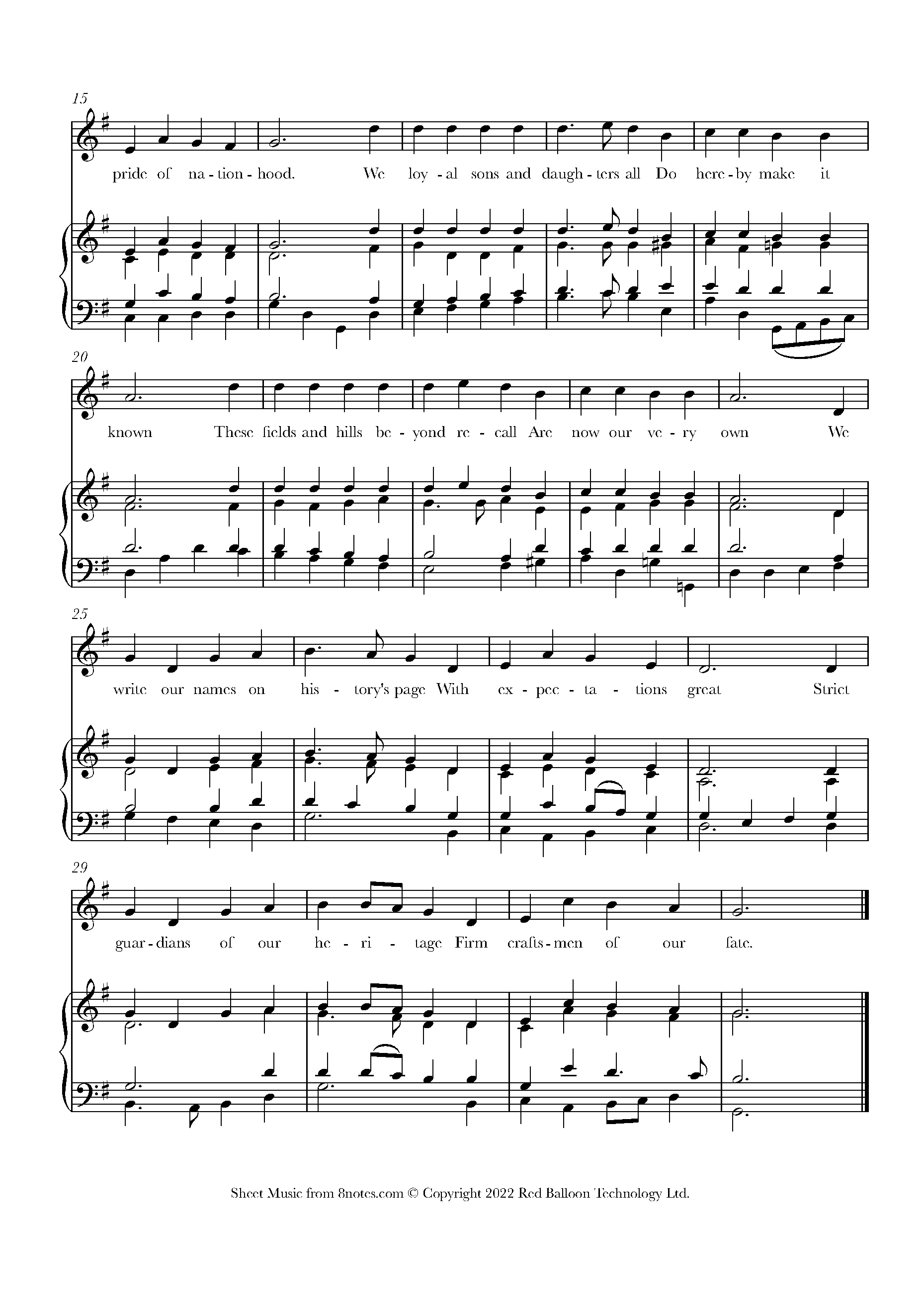 Barbados National Anthem 'In Plenty and In Time of Need' Sheet music ...