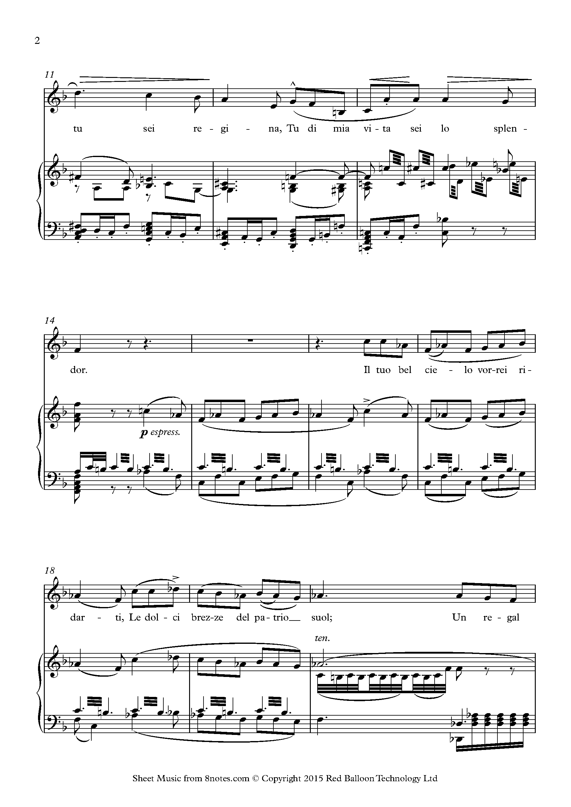 Verdi - Celeste Aida (Heavenly Aida) from the opera Aida Sheet music ...