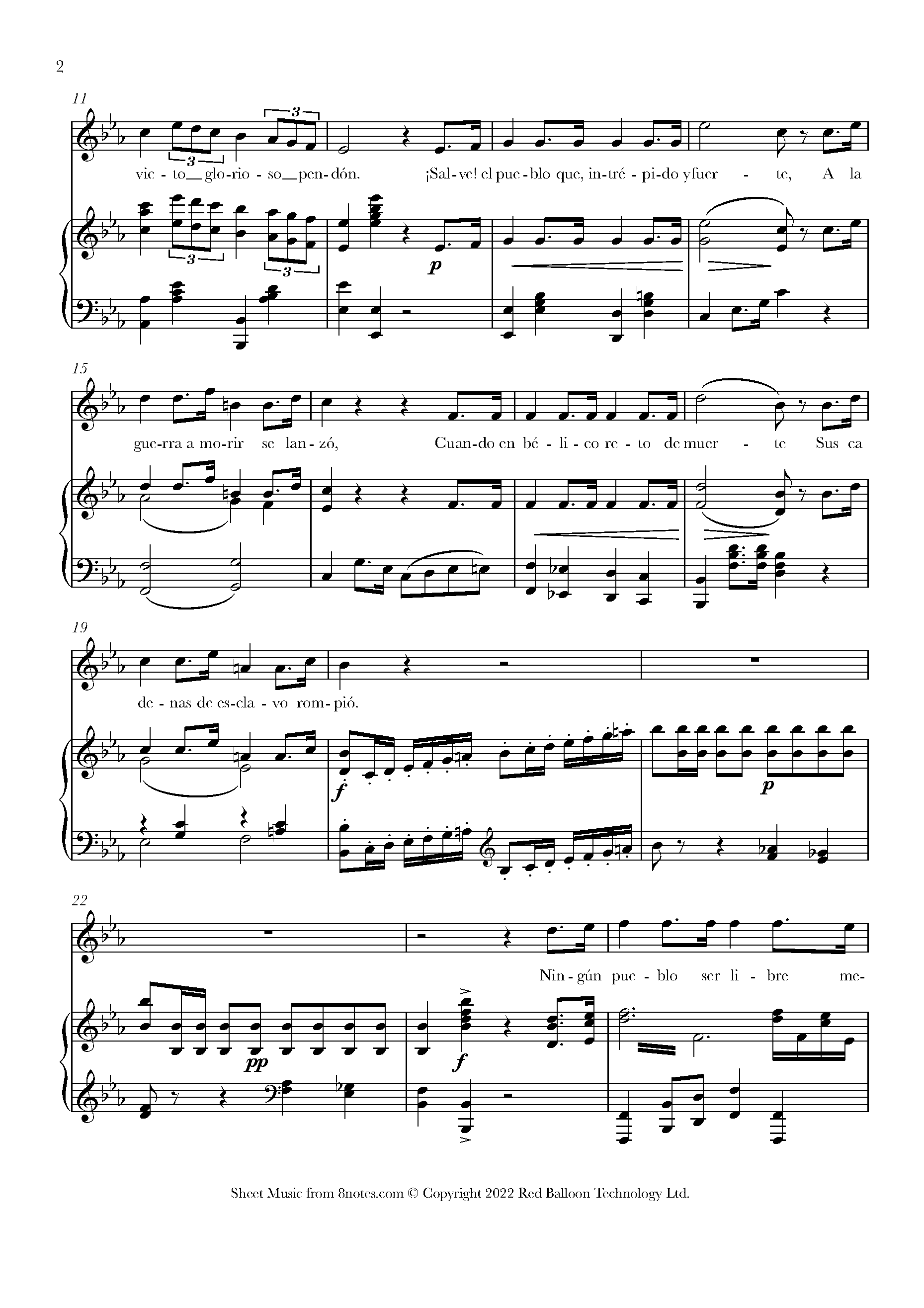 Dominican Republic National Anthem Sheet music for Voice - 8notes.com