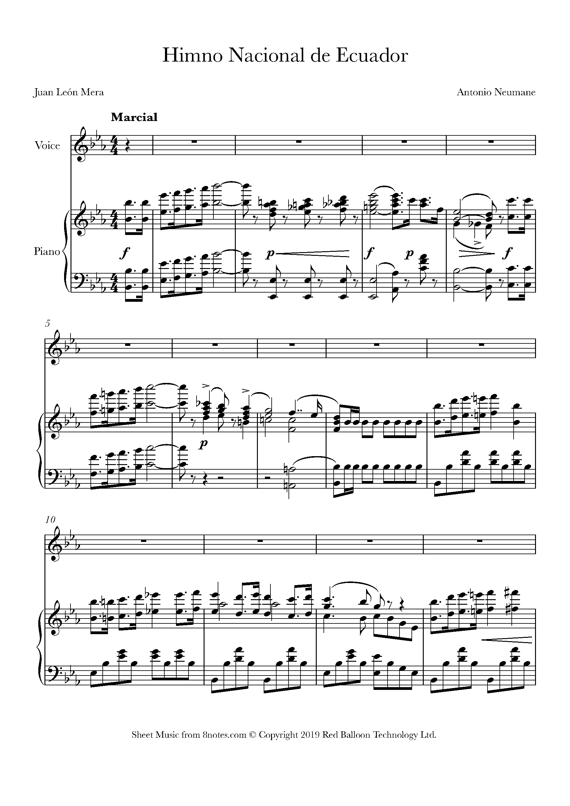 Antonio Neumane - Himno Nacional de Ecuador (Ecuador National Anthem ...