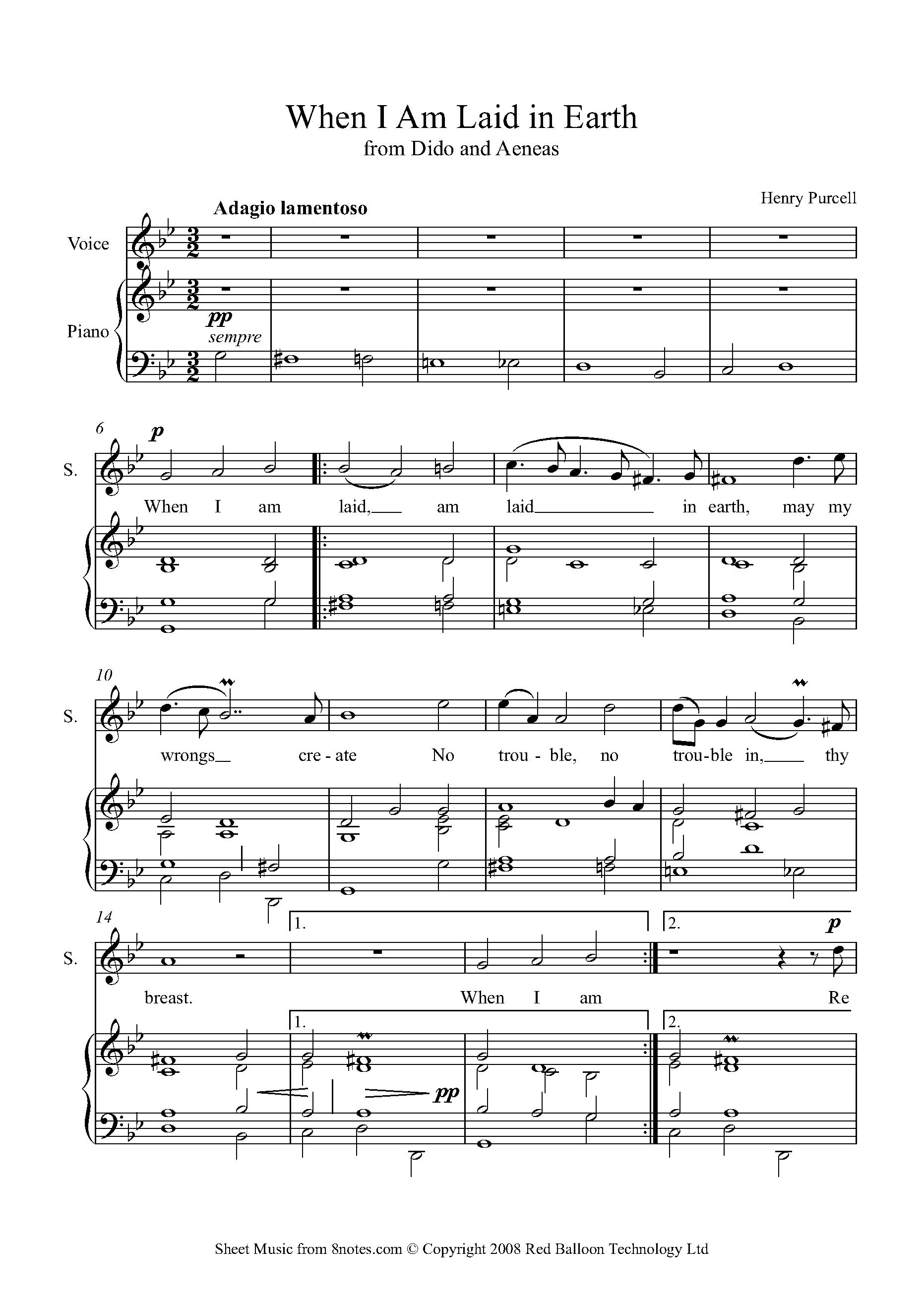 Purcell Didos Lament when I Am Laid In Earth Sheet Music For Voice purcell-didos-lament-when-i-am-laid-in-earth-sheet-music-for-voice