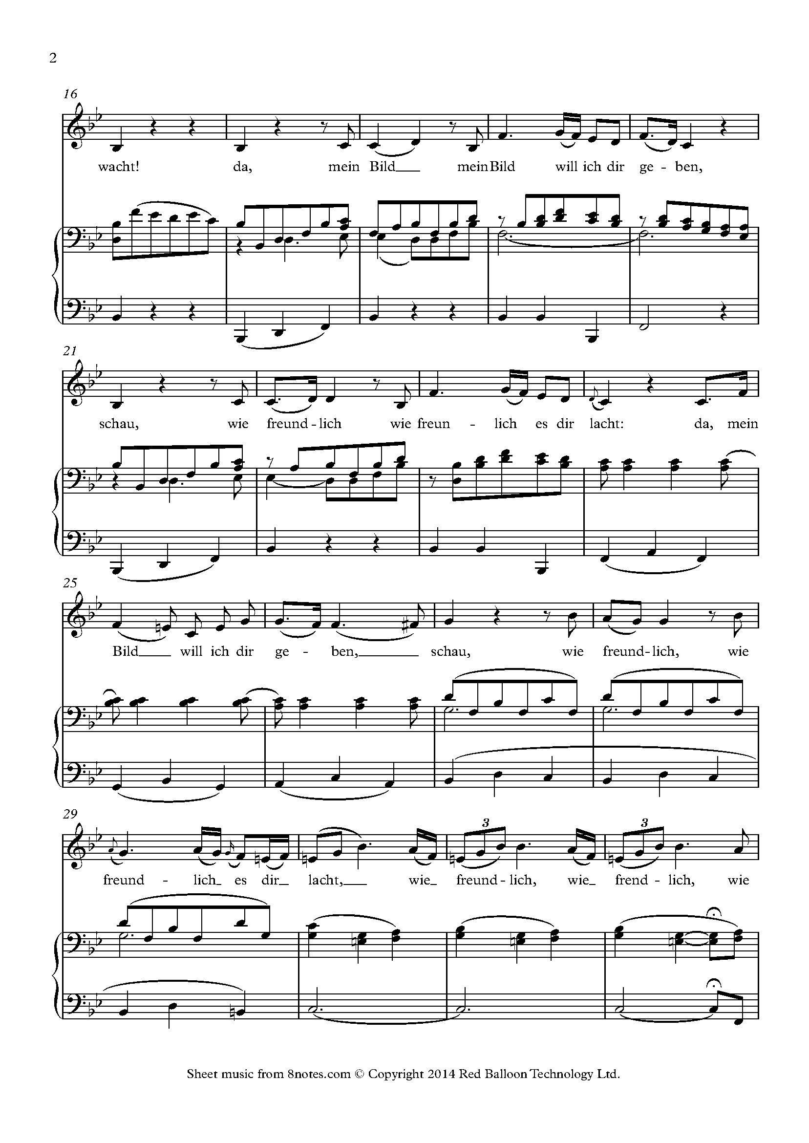 Mozart - Ruhe Sanft from Zaide Sheet music for Voice - 8notes.com