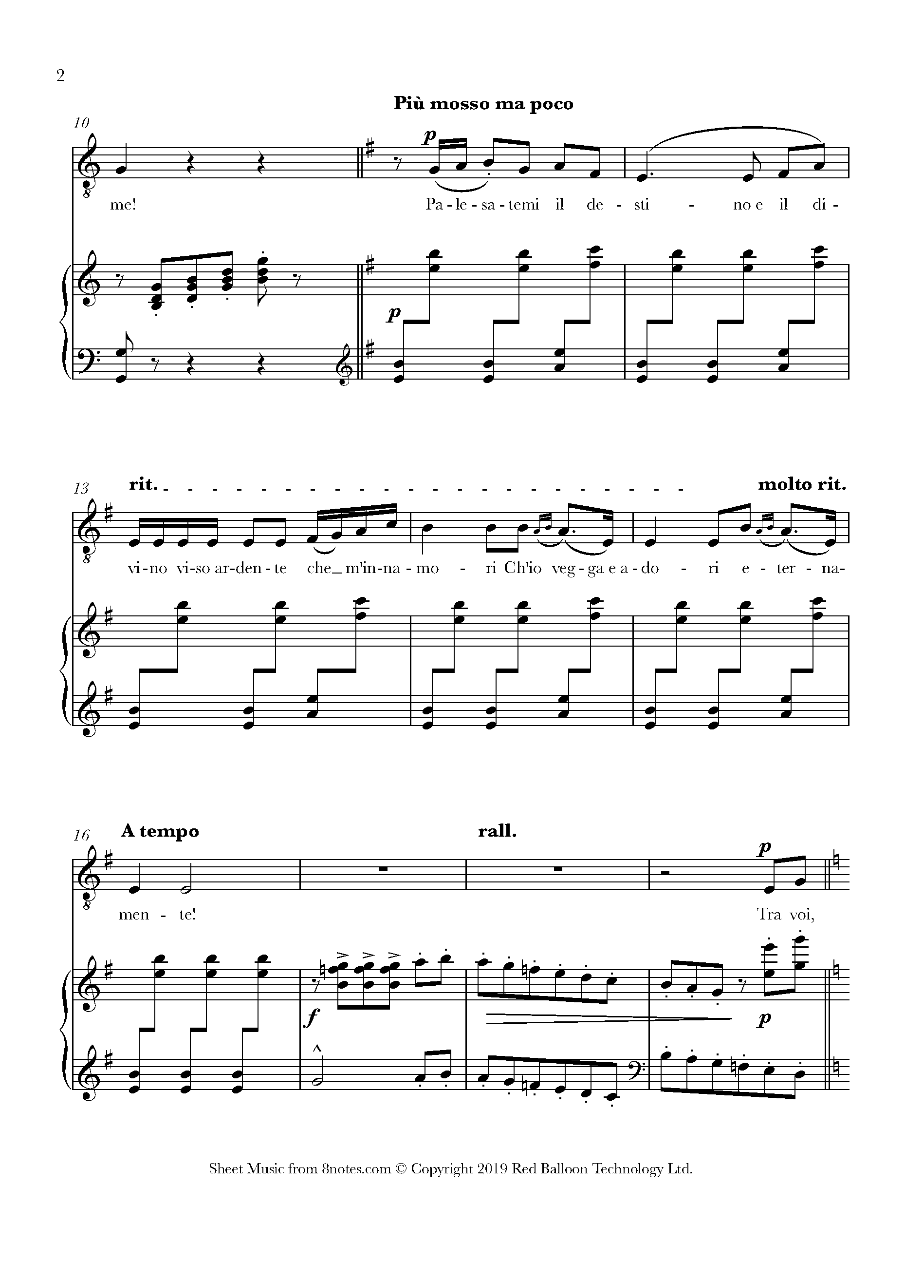 Puccini - Tra Voi Belle from Manon Lescaut Sheet music for Voice ...