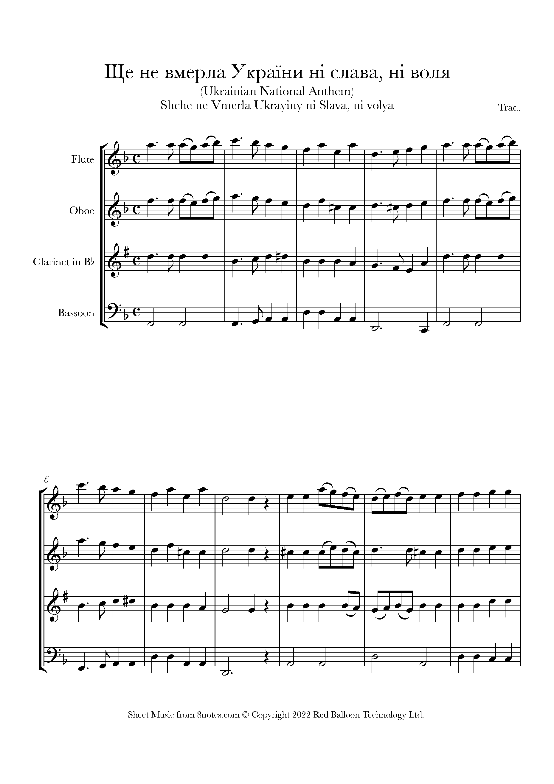 Shche ne Vmerla Ukrayiny ni Slava, ni volya (Ukrainian National Anthem ...